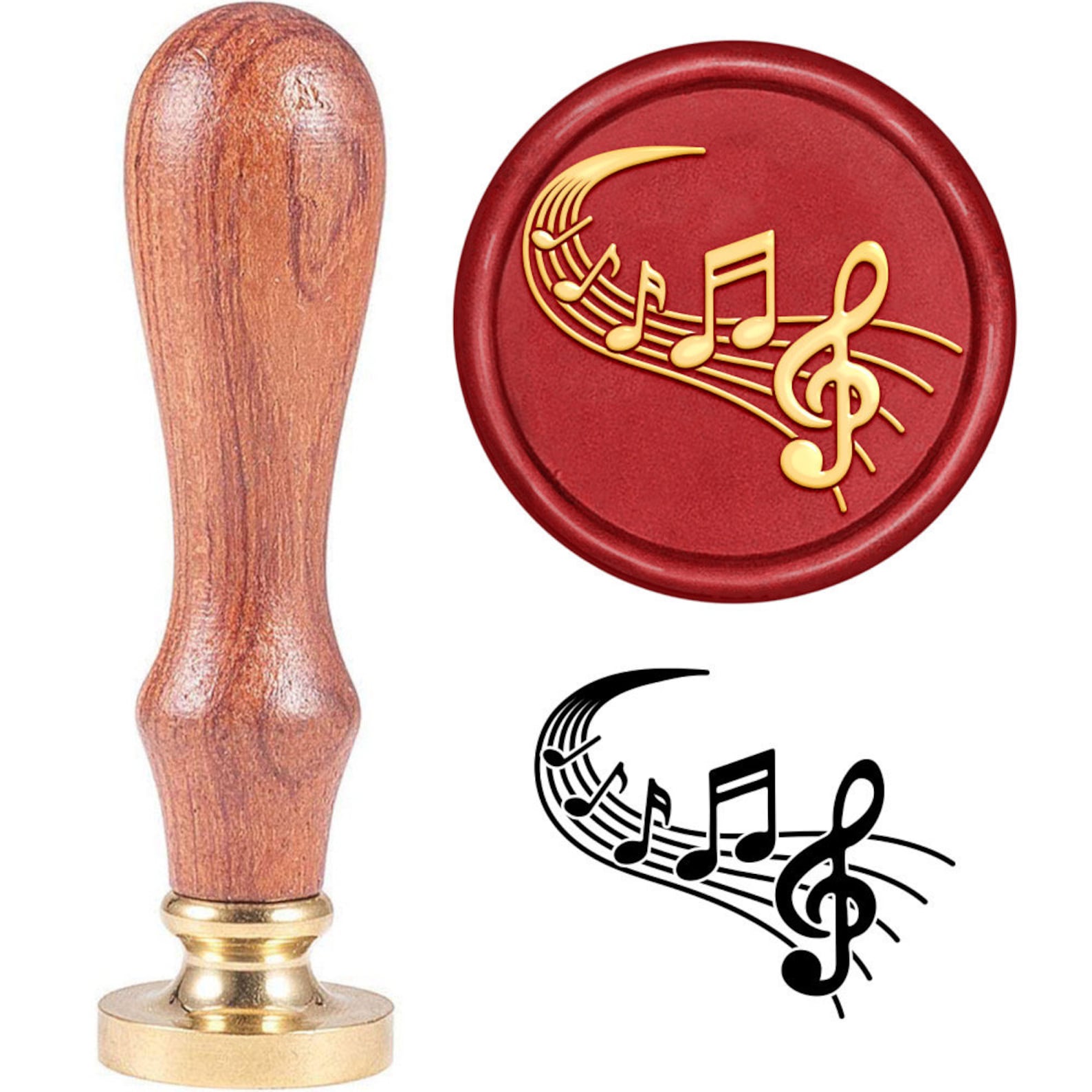 Musical Notes Wax Stamp With Handle - Etsy