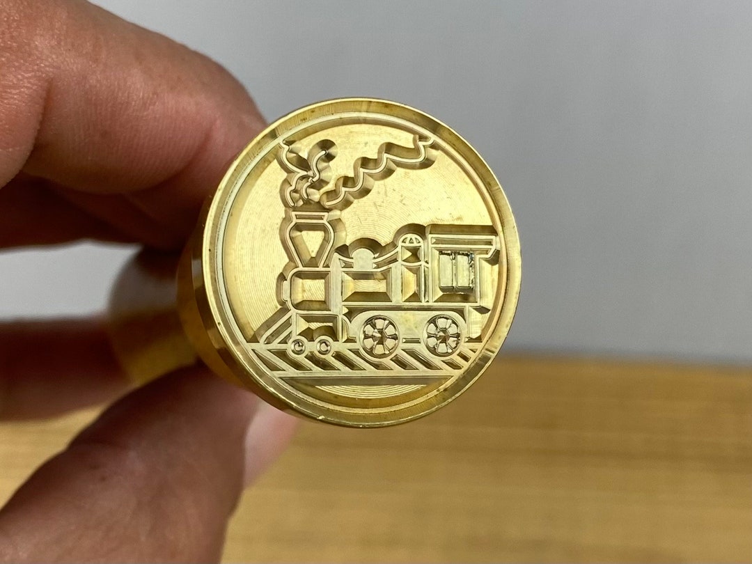 Train Steam Locomotive Wax Stamp With Handle - Etsy