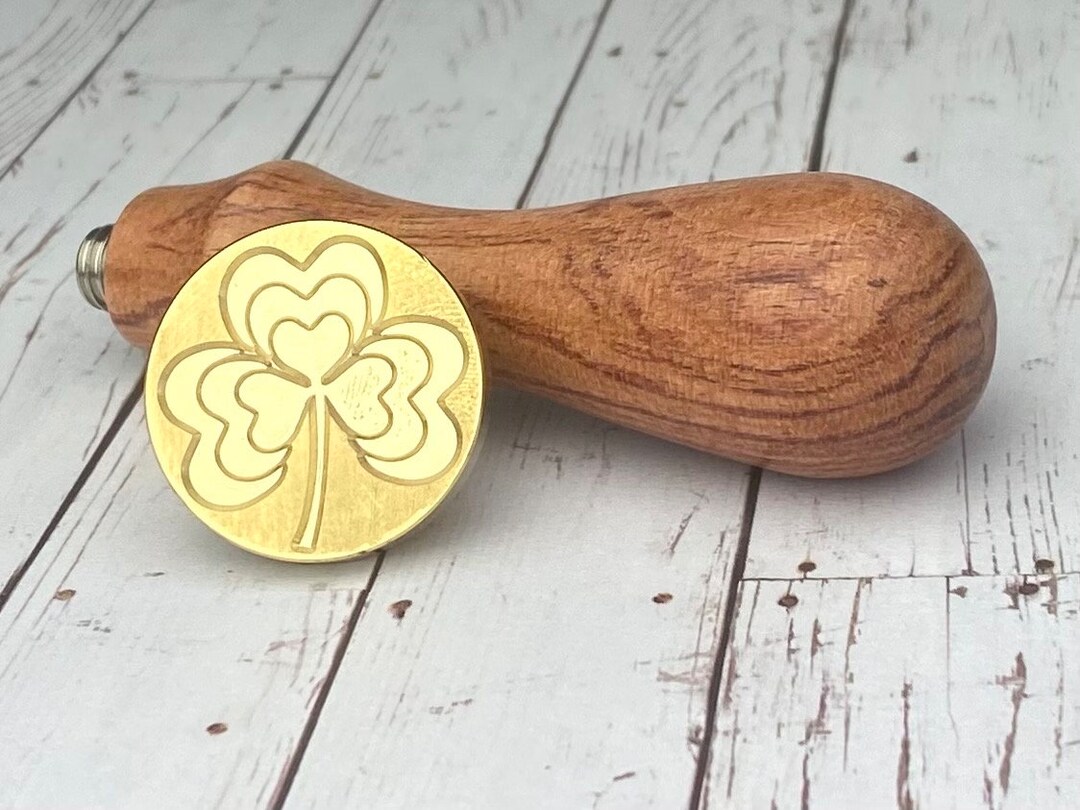 Three Leaf Clover Wax Stamp With Handle - Etsy