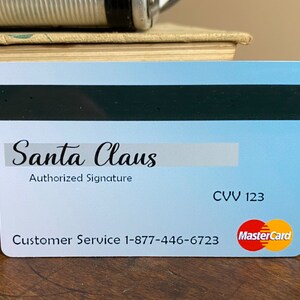 Santa’s Credit Card on PVC Realistic - Etsy