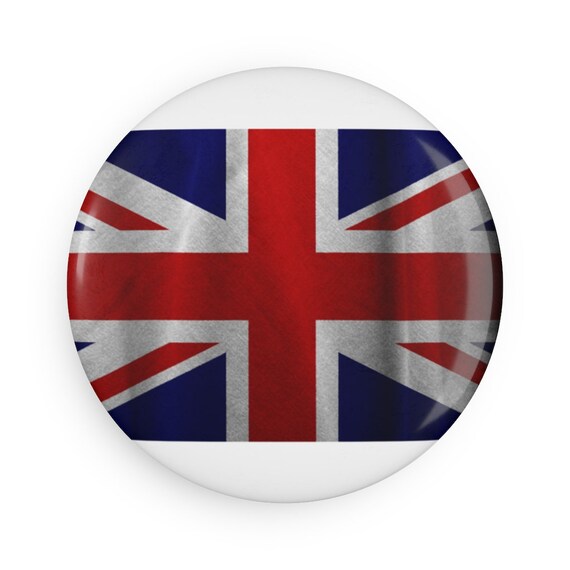 United Kingdom Flag Button Magnet Round 1 & 10 Pcs - Etsy