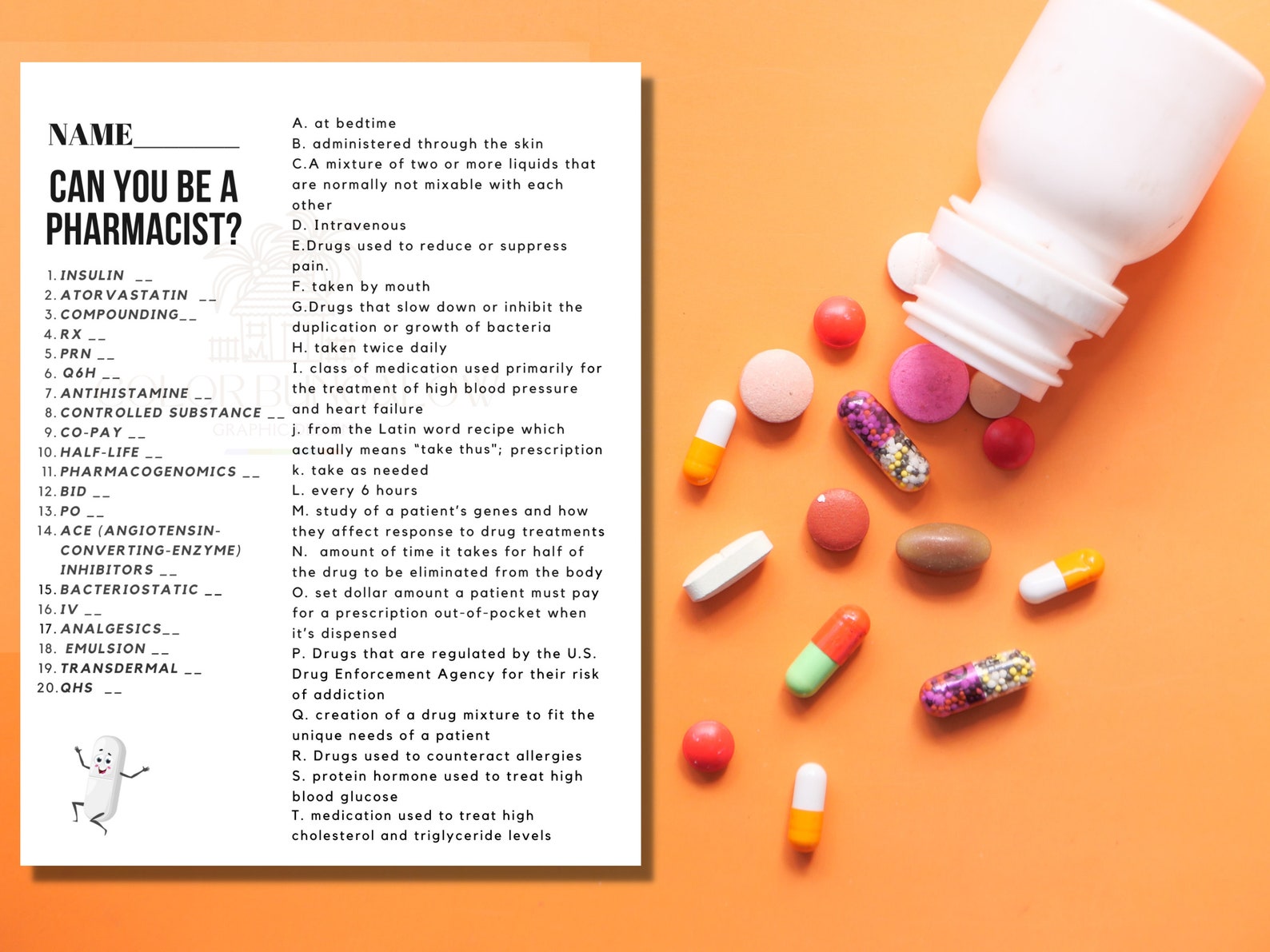 Graduation Party Game, Can You Be A Pharmacist?, Pharmacist Graduation ...