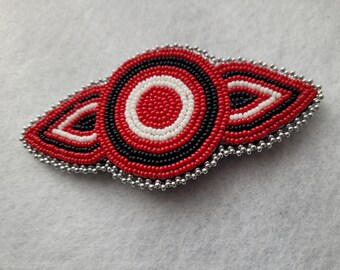 Beaded Red Hand Barrette - Etsy
