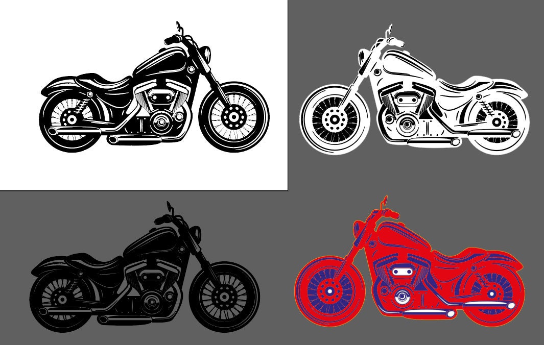Moto, Motorcycle SVG Ai - Etsy