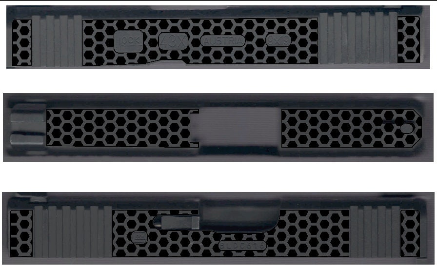 G43X Glock 43x Slide Vector Template Files SVG Ai - Etsy Israel