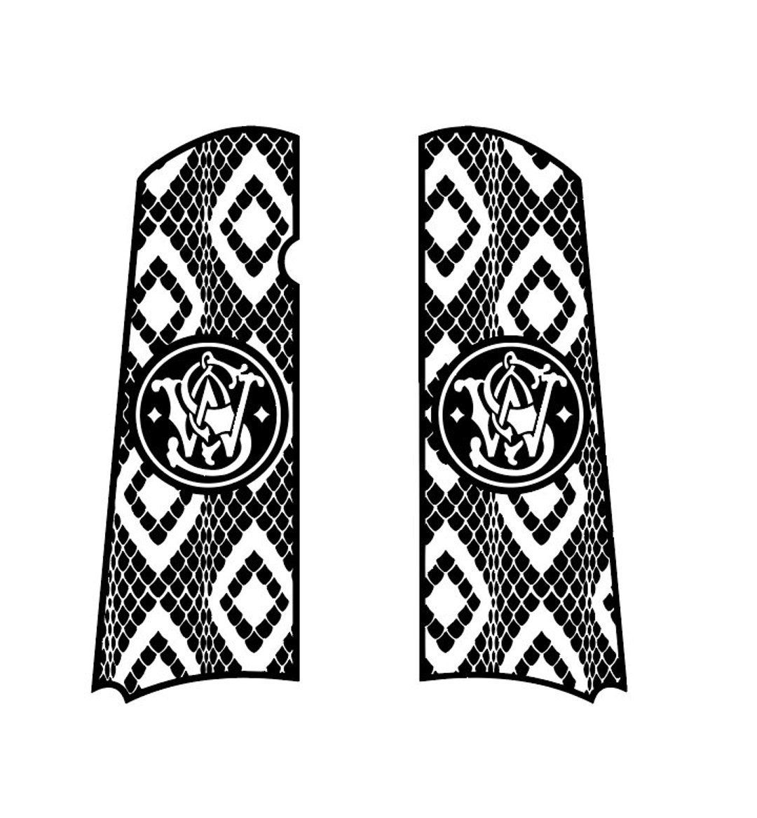 SW S&W 1911 Grips Stippling Engraving SVG Ai - Etsy