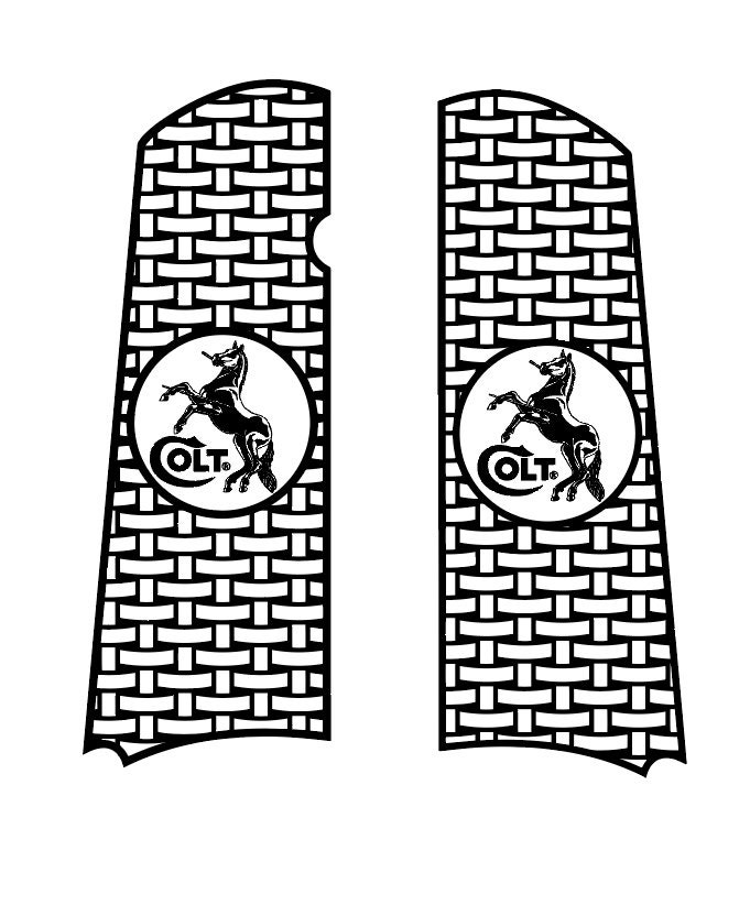 1911, Colt, Logo, Grips, Stippling, Engraving, Vector, SVG, Ai - Etsy