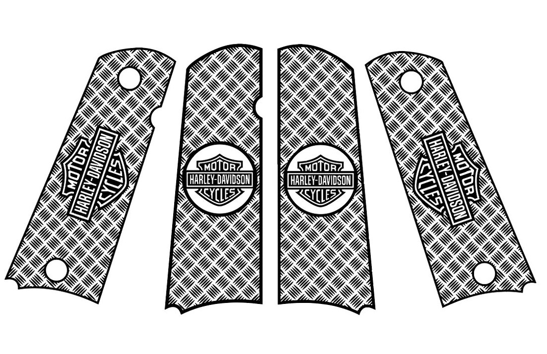 HD 1911, Grips, Stippling, Engraving, Vectors, SVG, Ai - Etsy