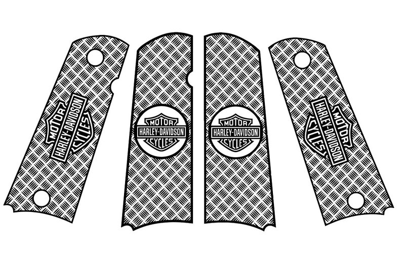 HD 1911, Grips, Stippling, Engraving, Vectors, SVG, Ai - Etsy