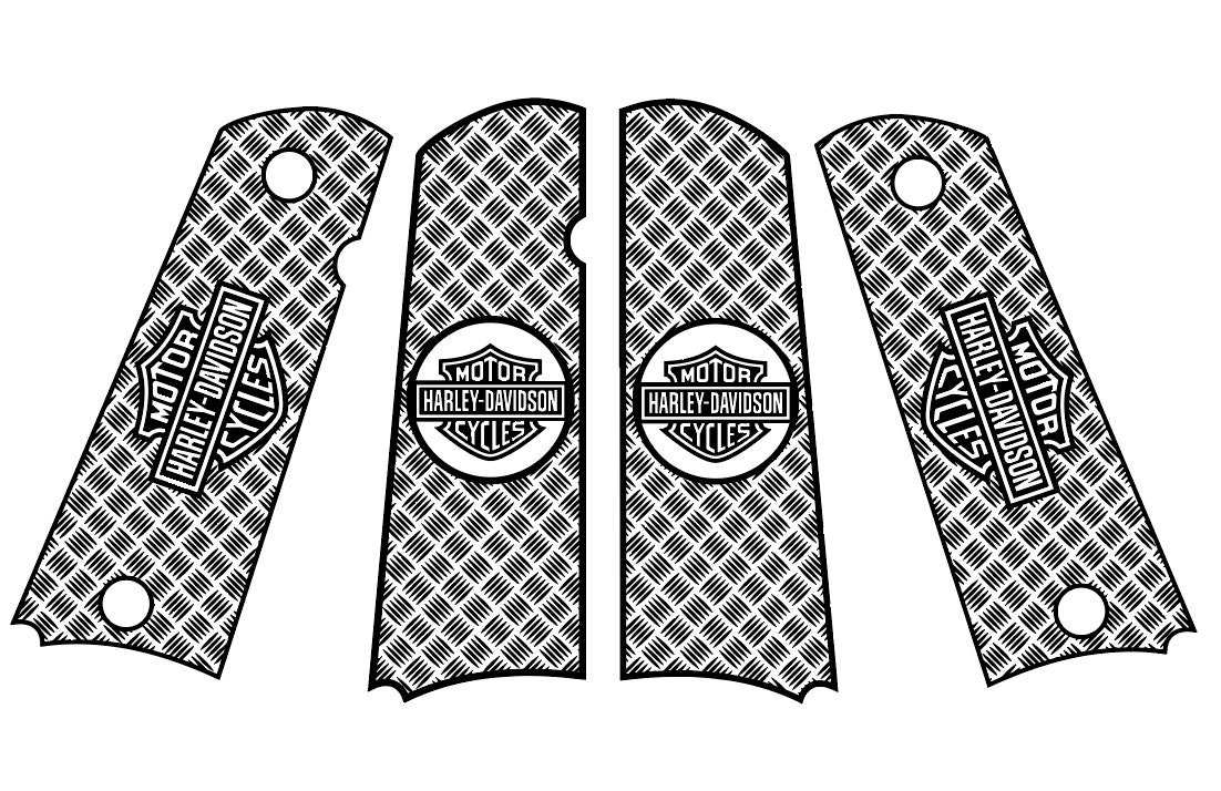 HD 1911, Grips, Stippling, Engraving, Vectors, SVG, Ai - Etsy