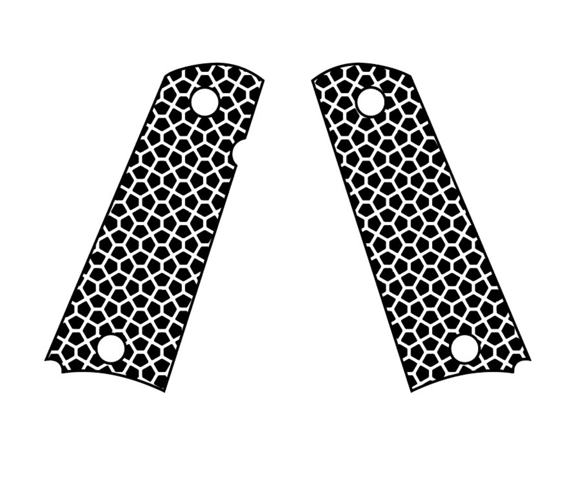 Honeycomb Pattern, 1911, Grips, Stippling, Engraving, Vector, SVG, Ai ...
