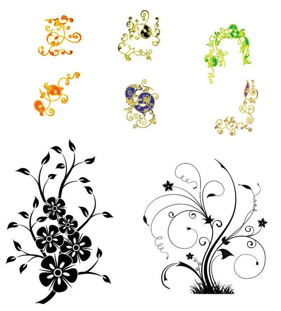 Flower Scrollworks - Etsy