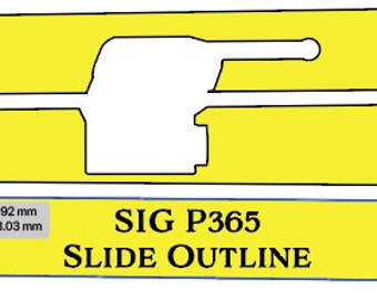 SIG SAUER P365 Gun Blank Template Ai 8 Svg Dxf Png Pdf - Etsy