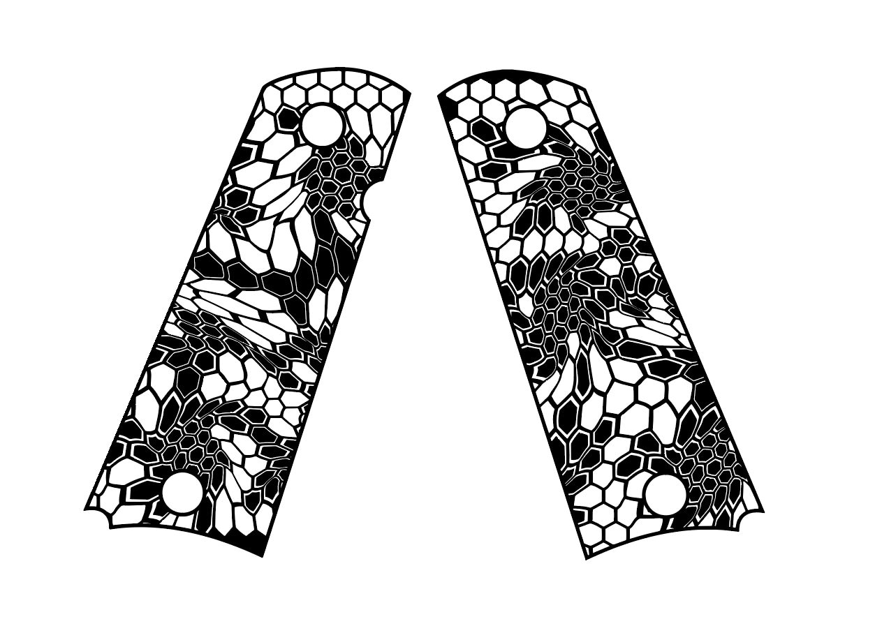 1911, Kryptek, Grips, Stippling, Engraving, Vector, SVG, Ai - Etsy