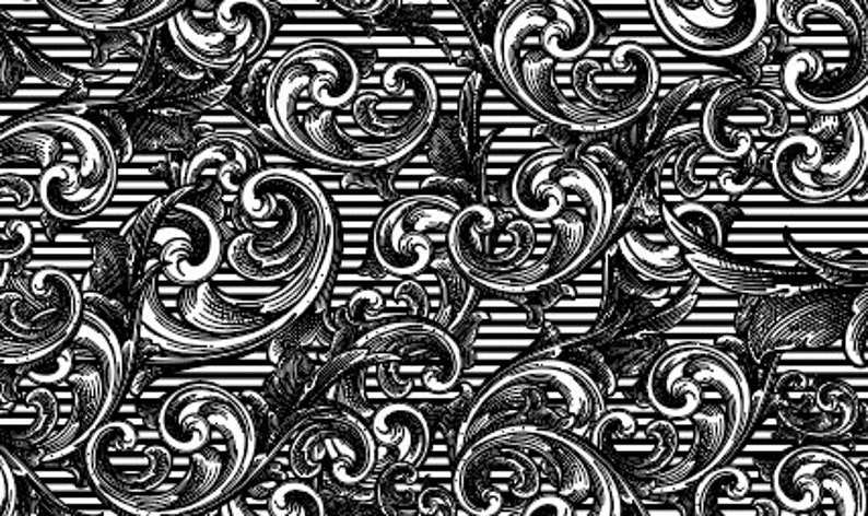Scrolls Pattern With Background SVG Ai - Etsy