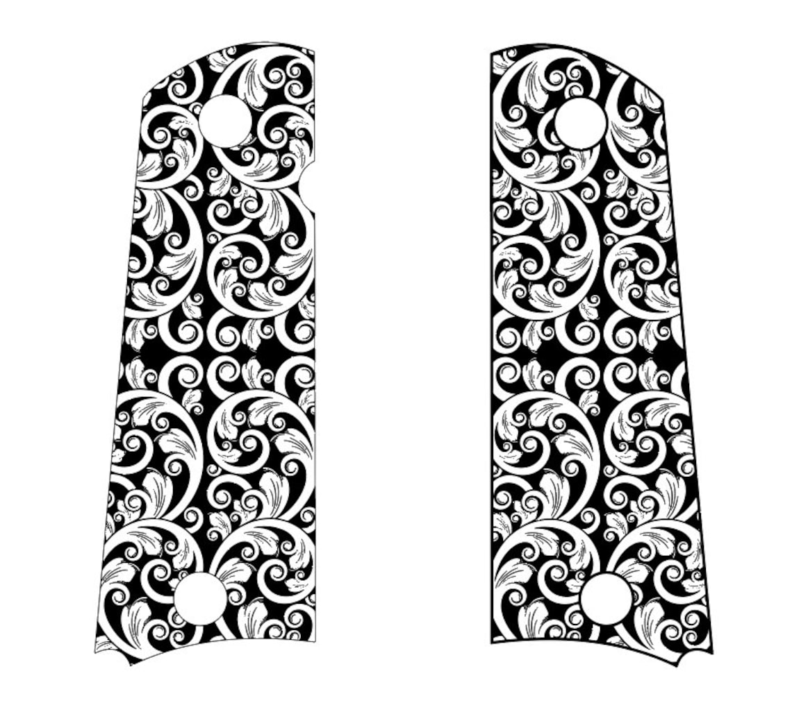 1911 Grips Engraving Scrolls Laser SVG Ai - Etsy