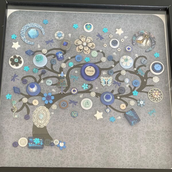 Button Tree Canvas - Etsy