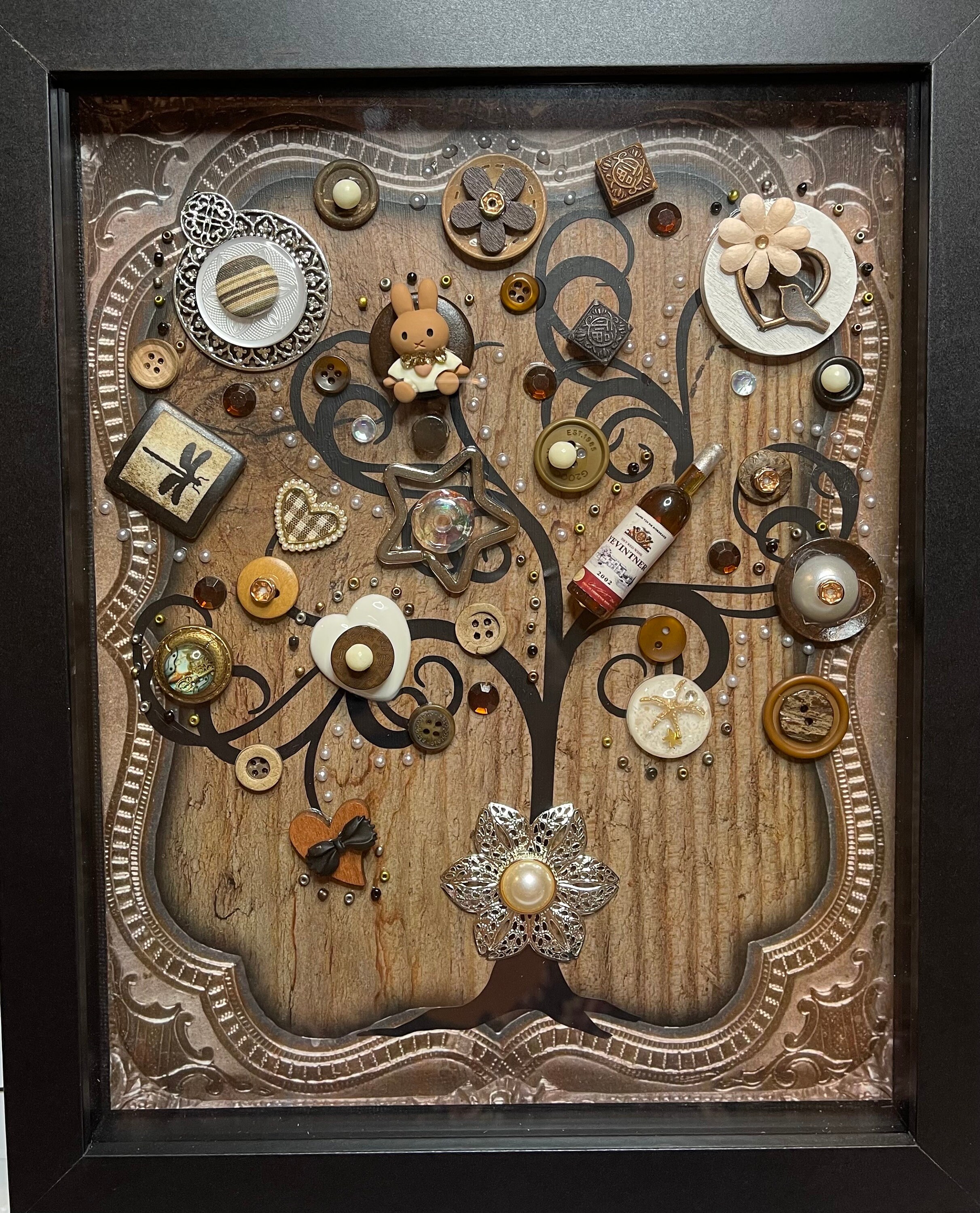 Tree Button Art - Etsy