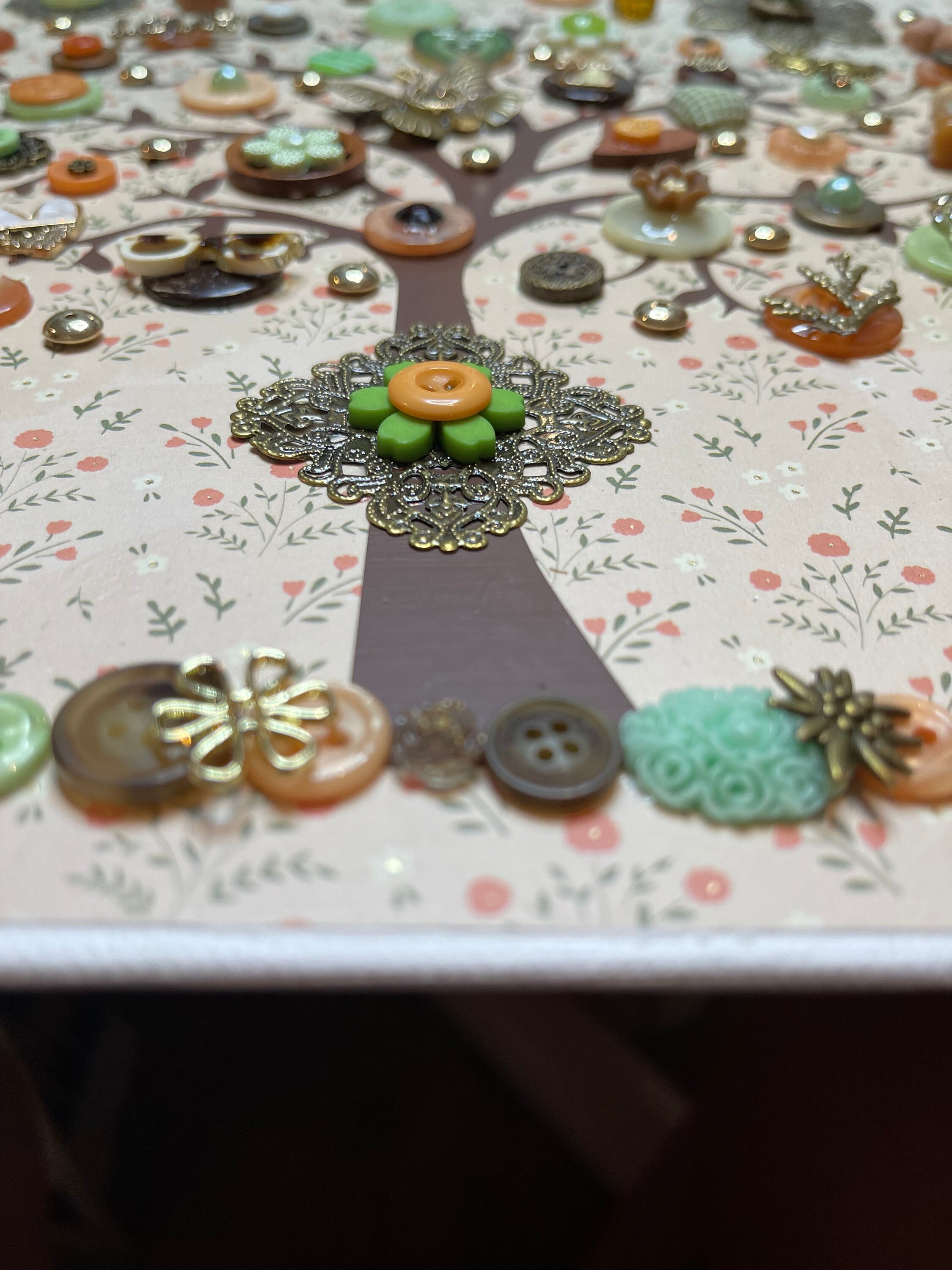 Tree Button Art - Etsy