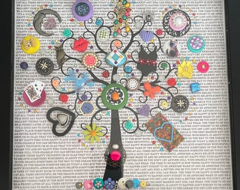 Tree Button Art - Etsy