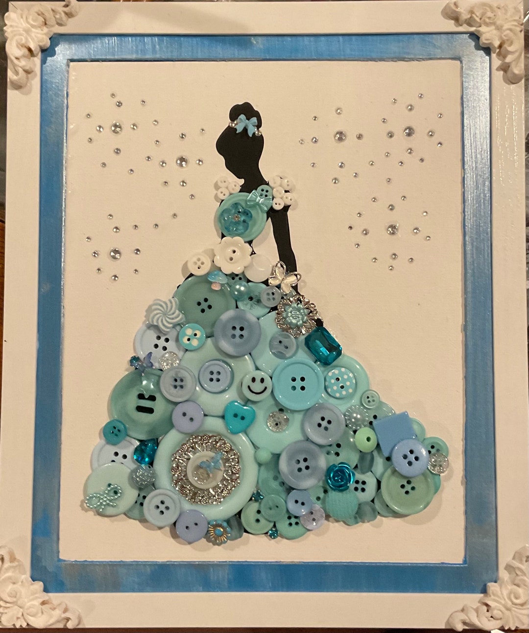 Princess Button Art Cinderella - Etsy