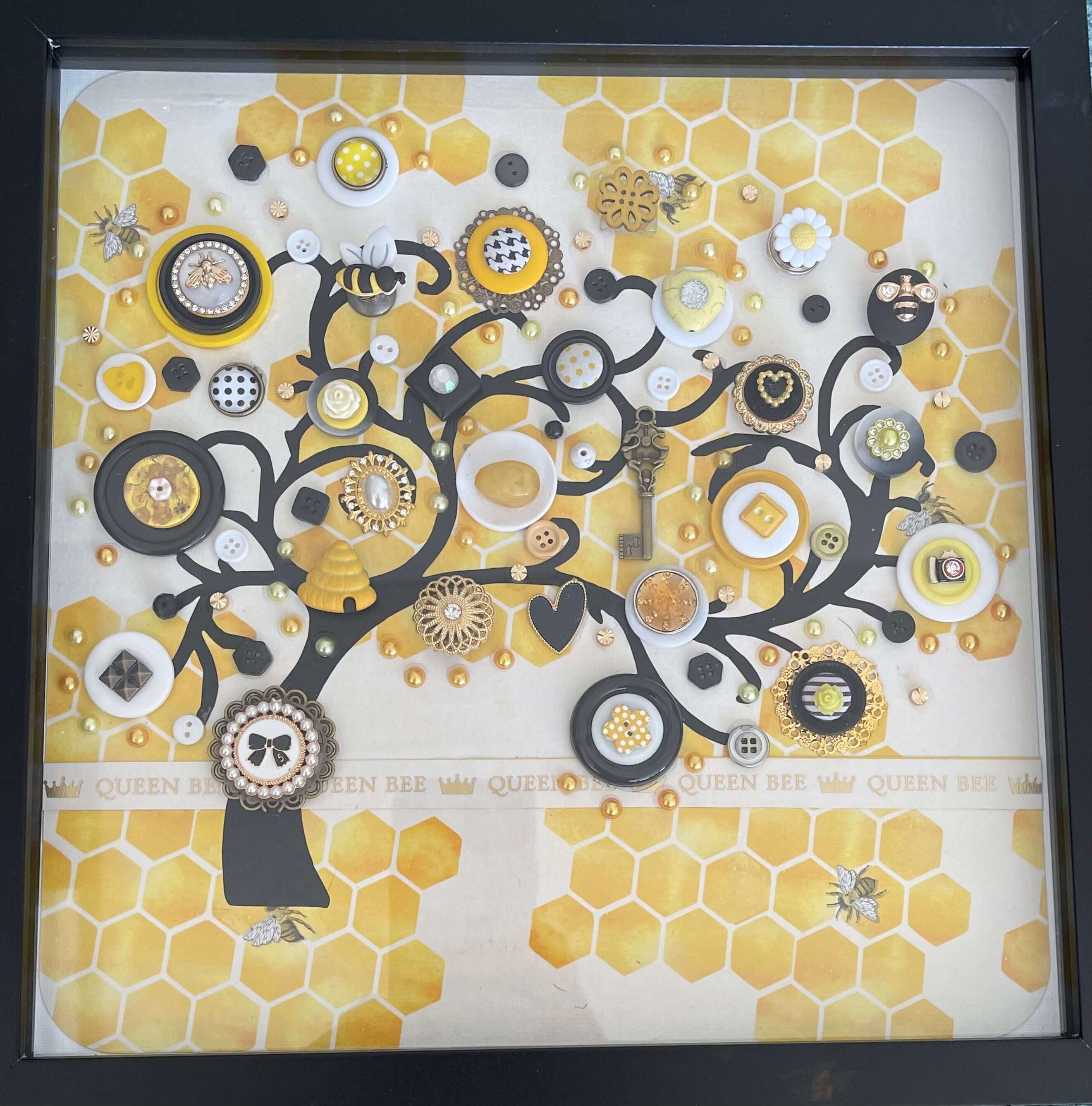 Tree Button Art - Etsy