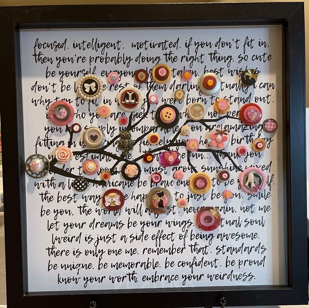 Tree Button Art - Etsy