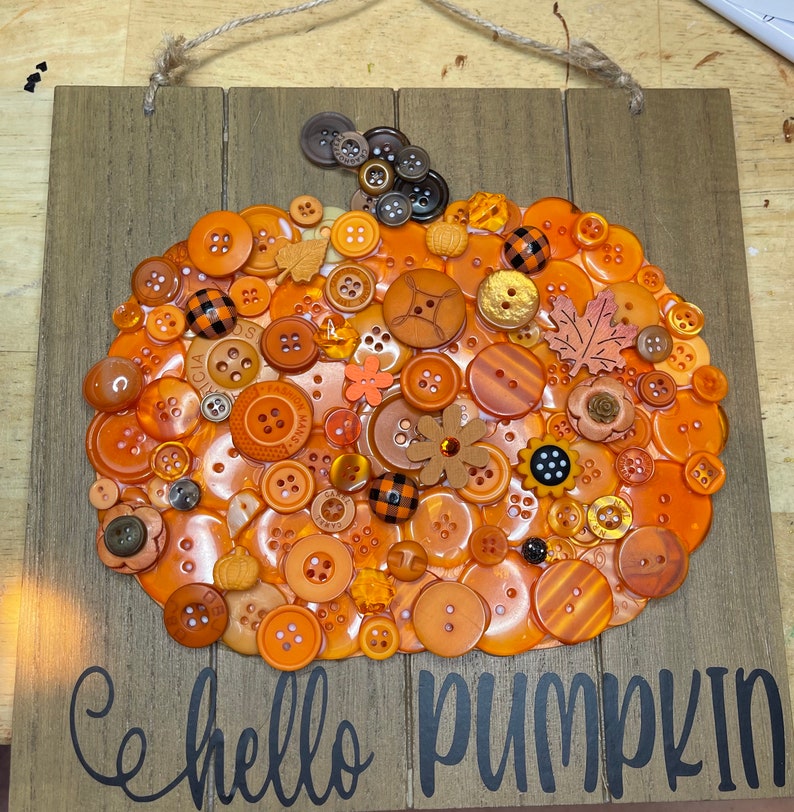 Fall Button Art - Etsy