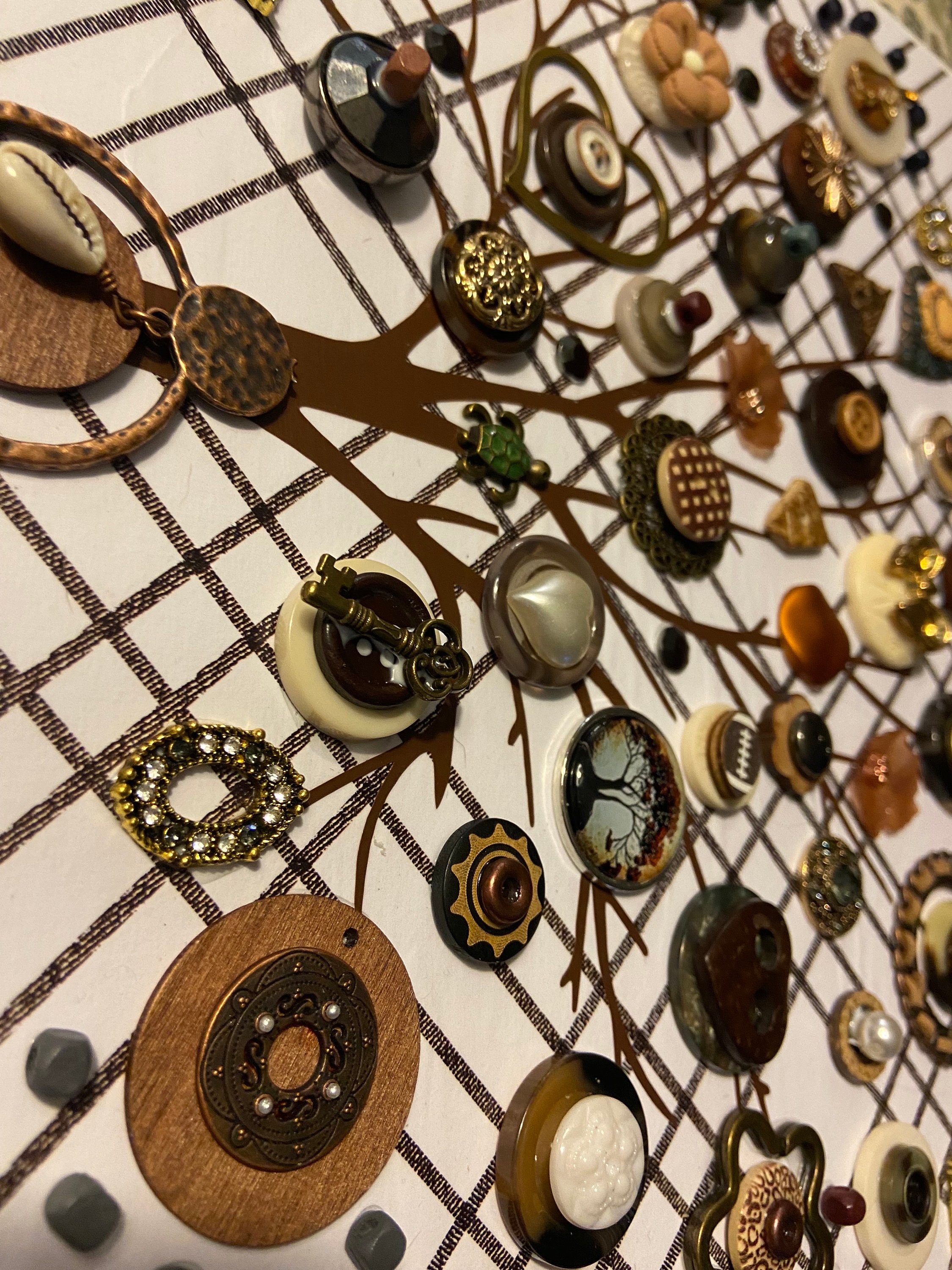 Tree Button Art - Etsy