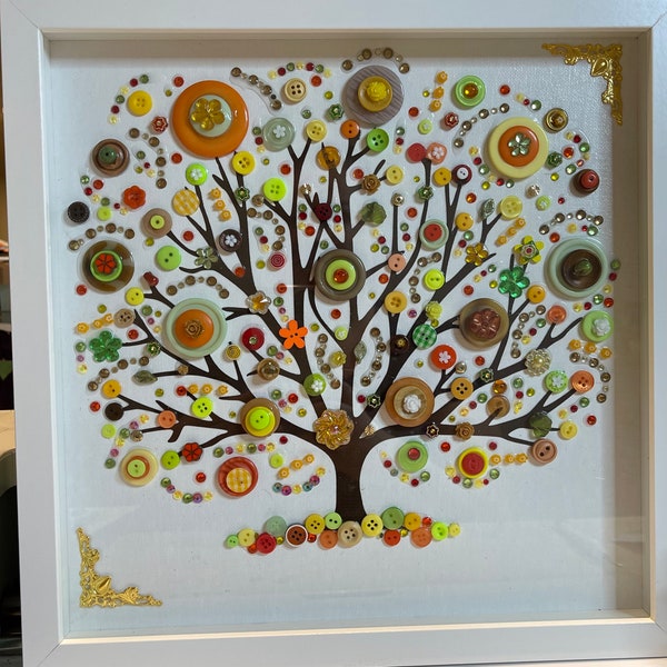 Canvas Button Art - Etsy