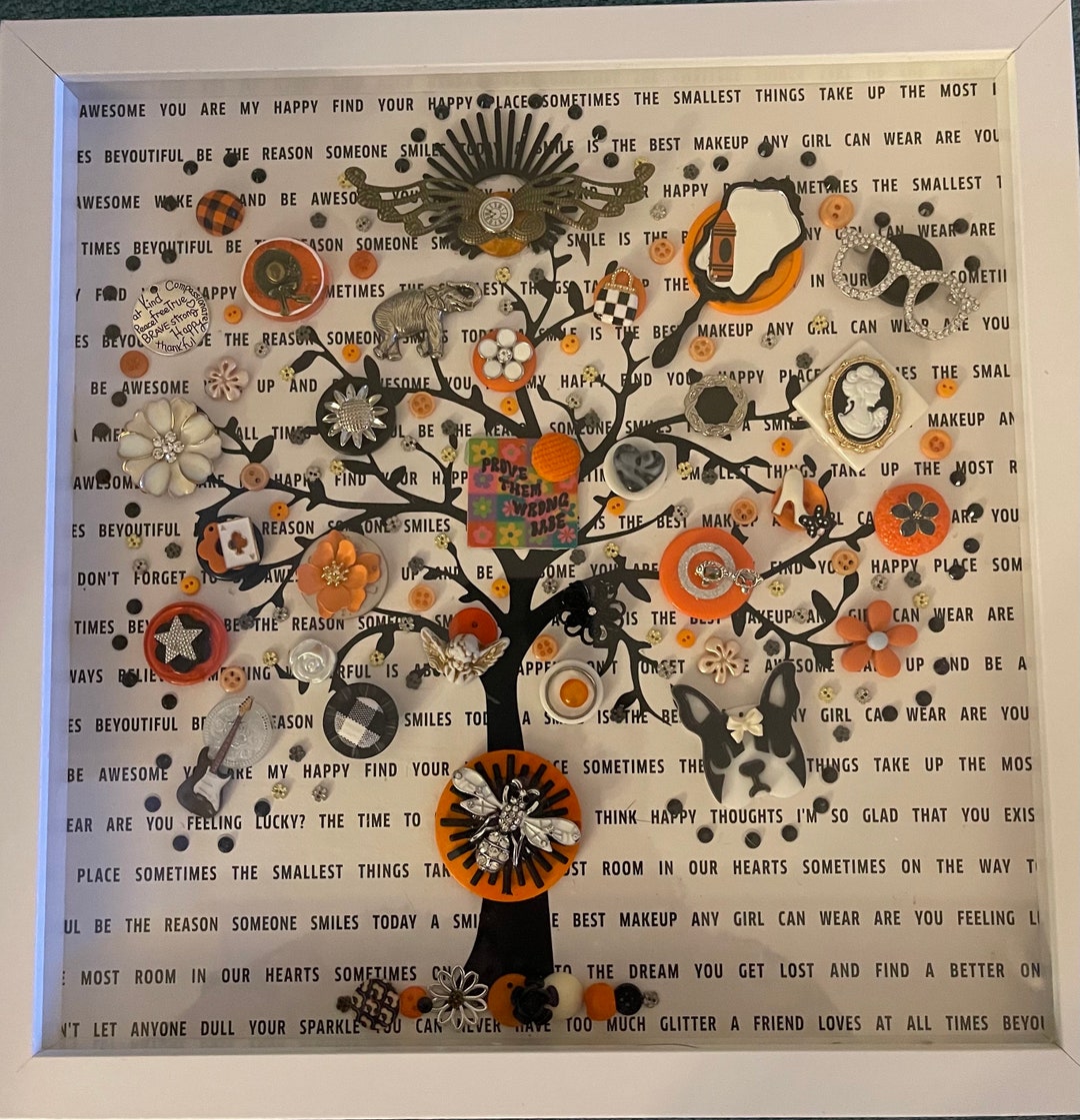 Tree Button Art - Etsy