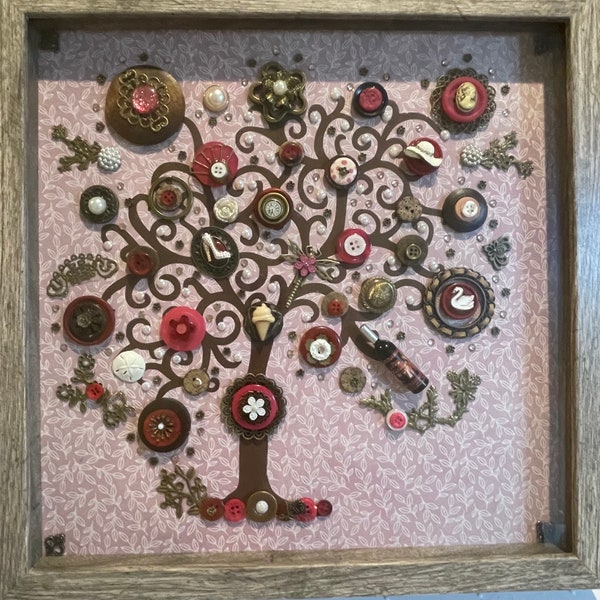 Button Tree Canvas - Etsy