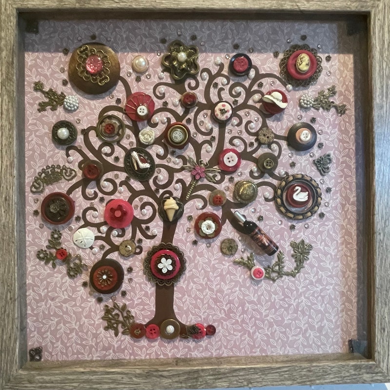 Button Tree Canvas - Etsy