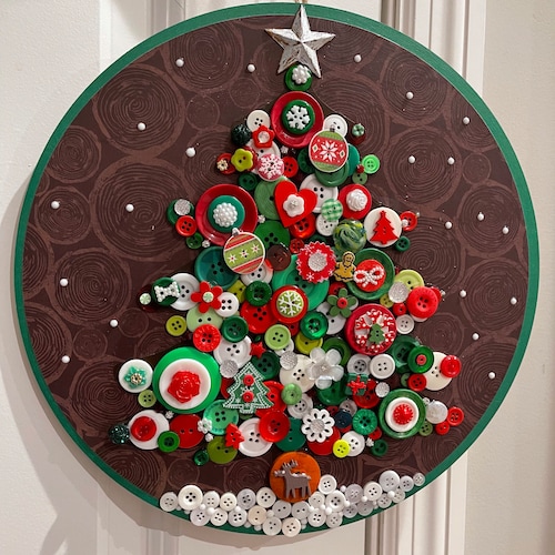Button Art Christmas Tree - Etsy
