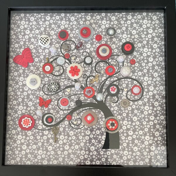 Button Tree Canvas - Etsy