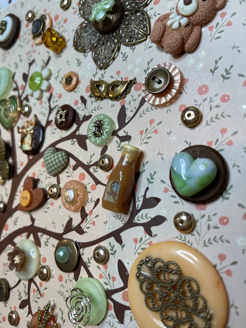 Tree Button Art - Etsy