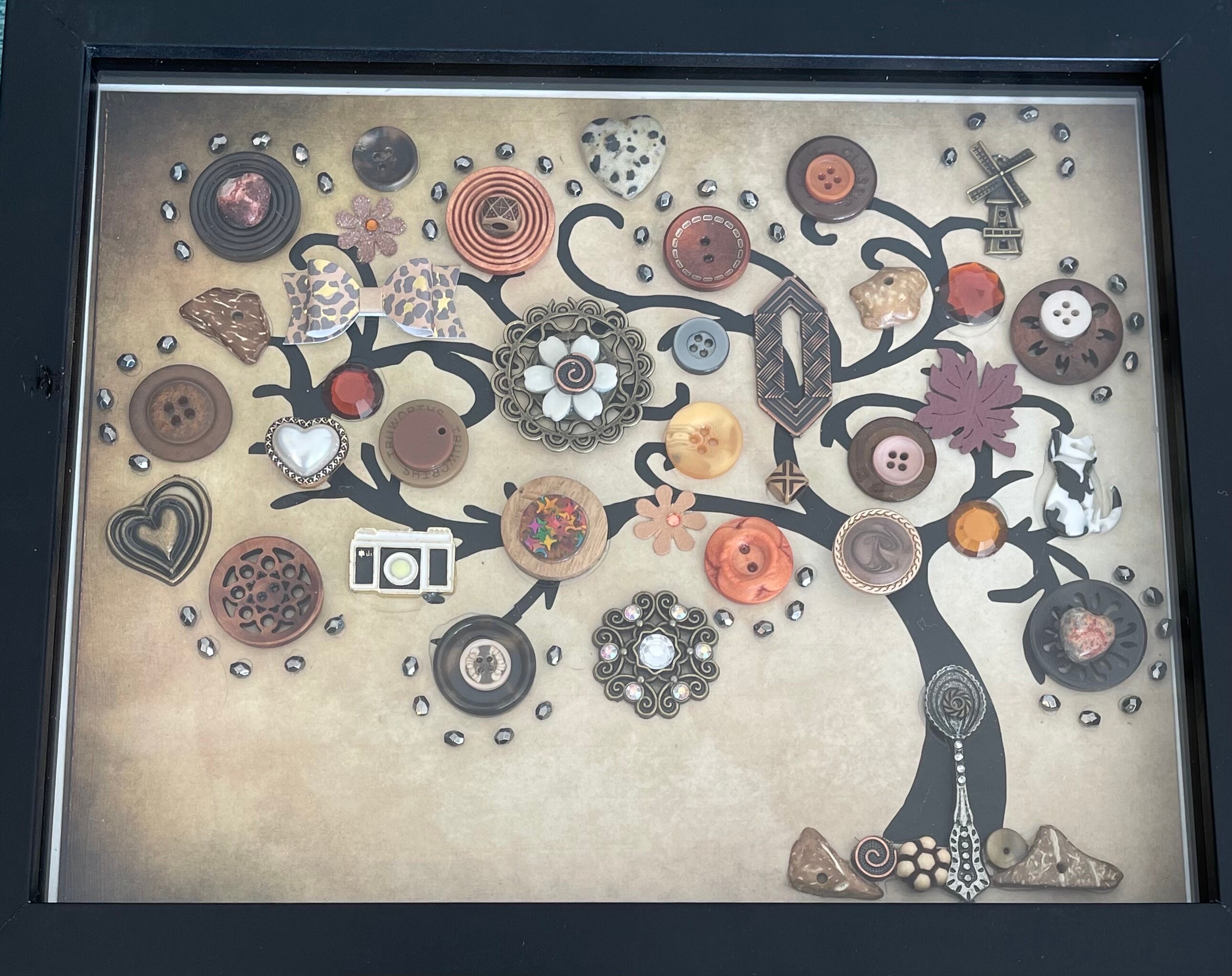 Tree Button Art - Etsy