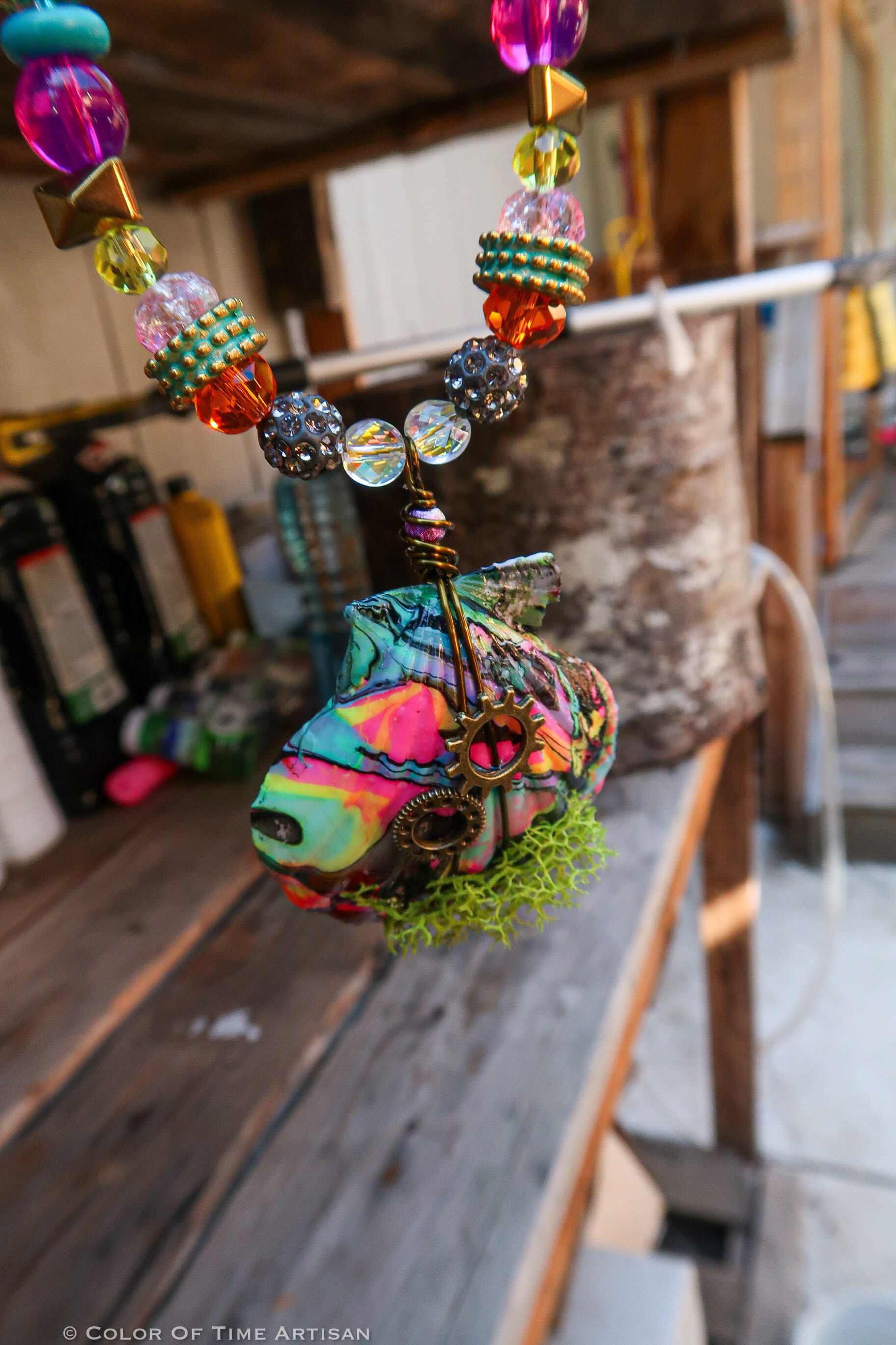 Graffiti Moss Overgrown Garden Hydro Dipped Seashell Glass Verdigras ...