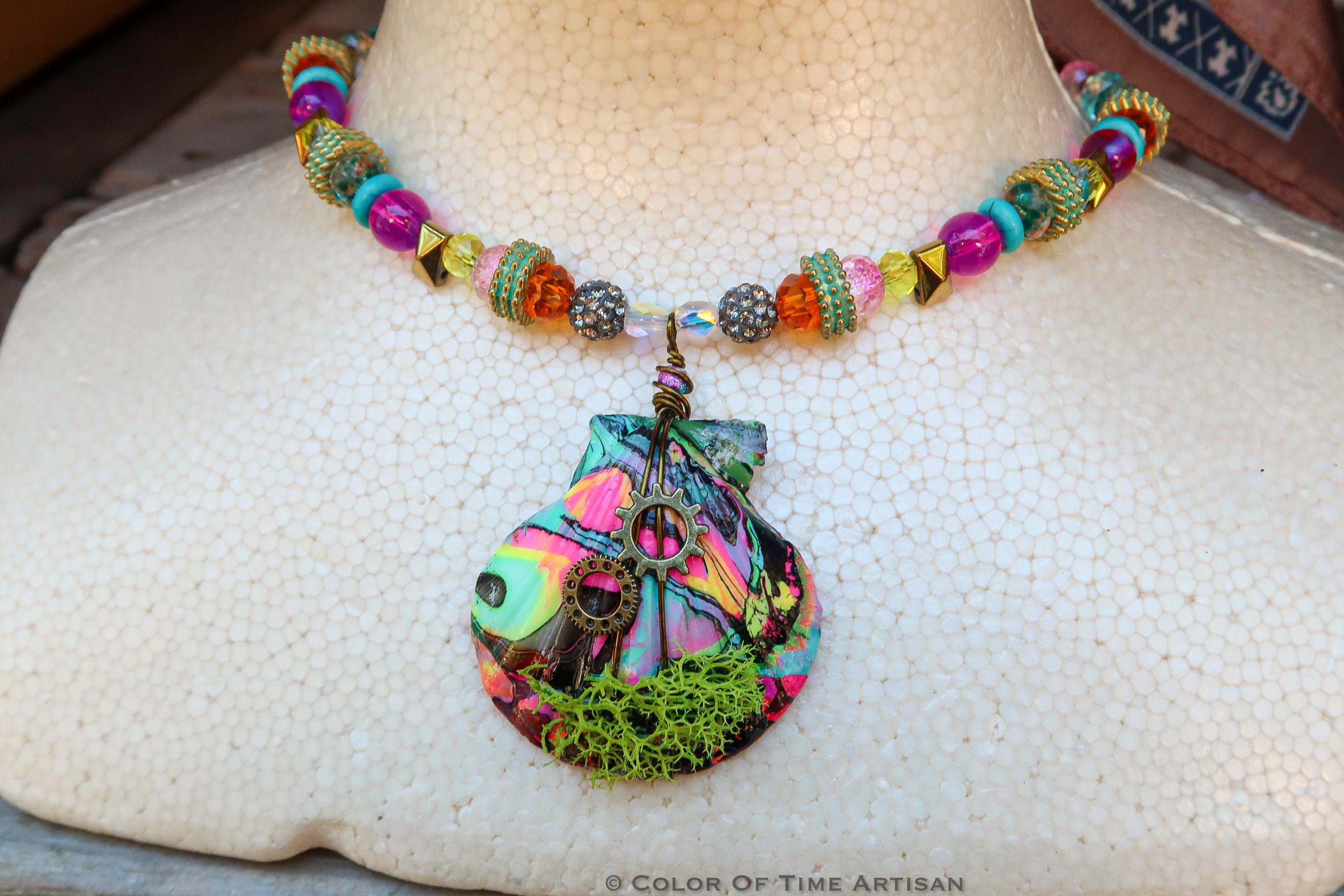 Graffiti Moss Overgrown Garden Hydro Dipped Seashell Glass Verdigras ...