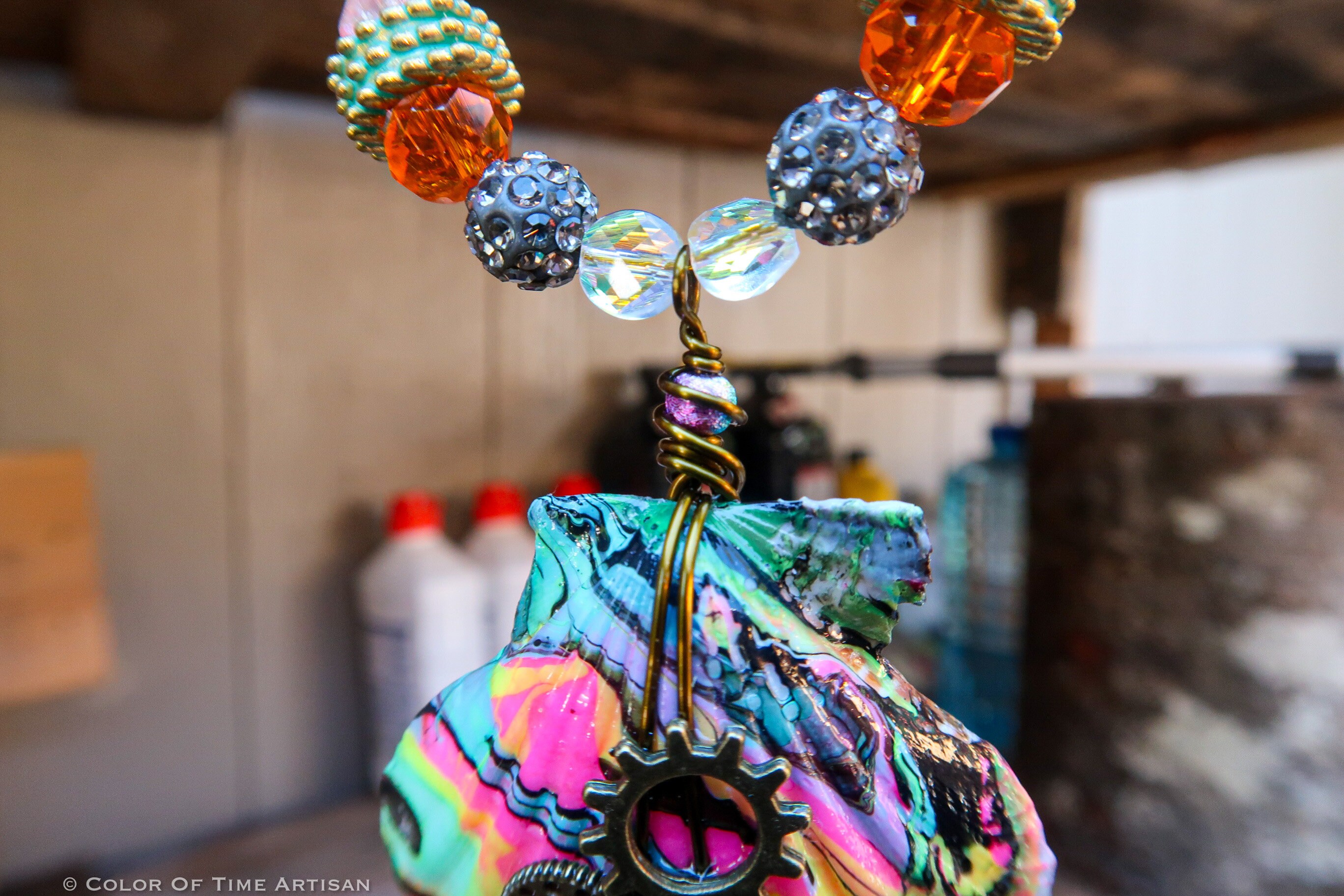 Graffiti Moss Overgrown Garden Hydro Dipped Seashell Glass Verdigras ...
