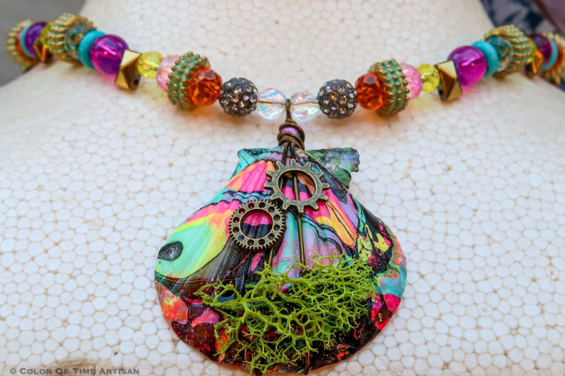 Graffiti Moss Overgrown Garden Hydro Dipped Seashell Glass Verdigras ...