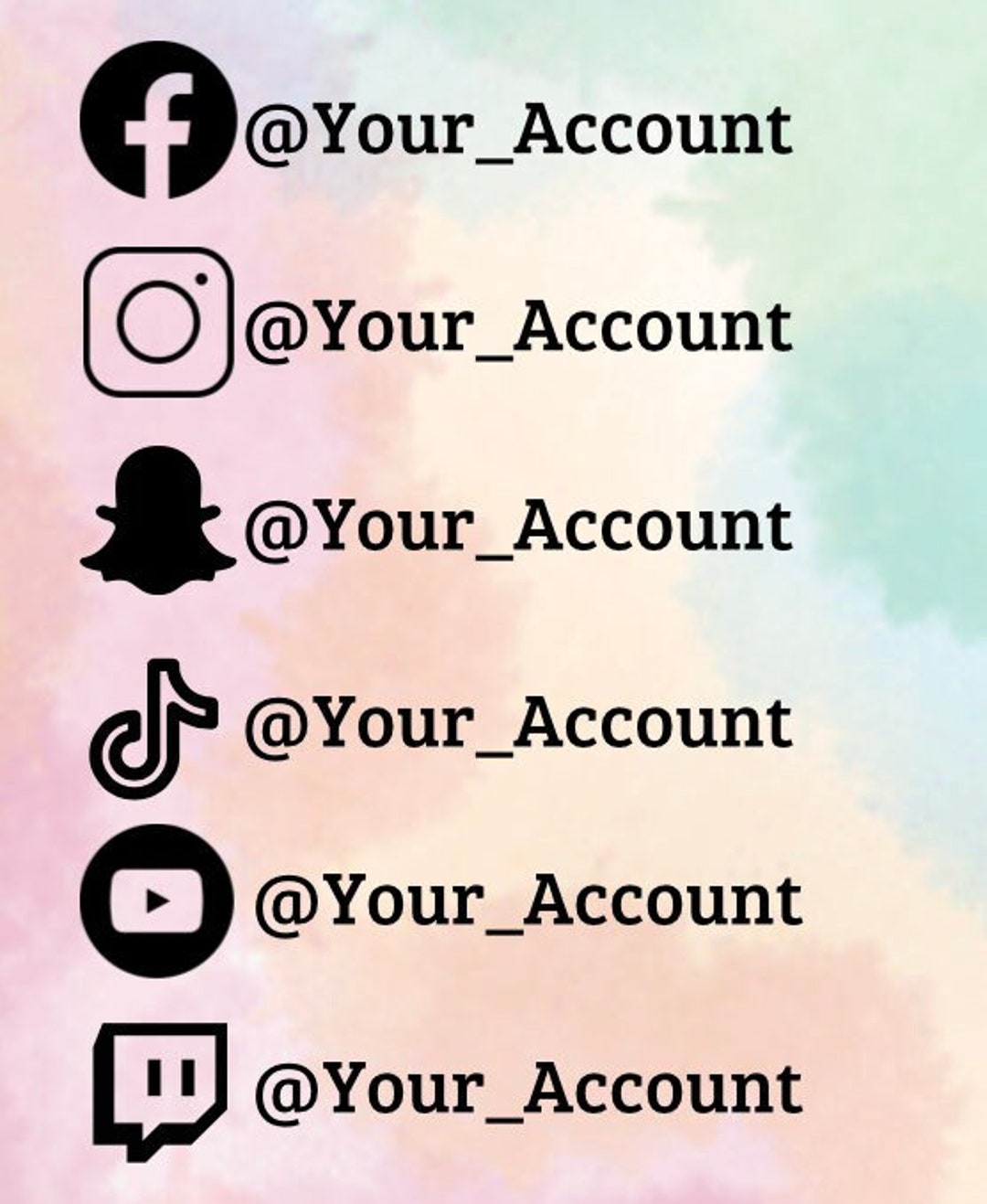 Pack of 6 Custom Name Vinyl Decal Personalized Username Smart Permanent ...