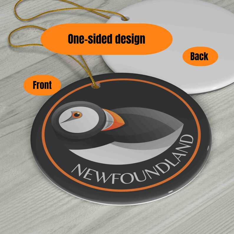 Newfoundland Ornament Gift With Puffin Bird Canada Travel Holiday ...