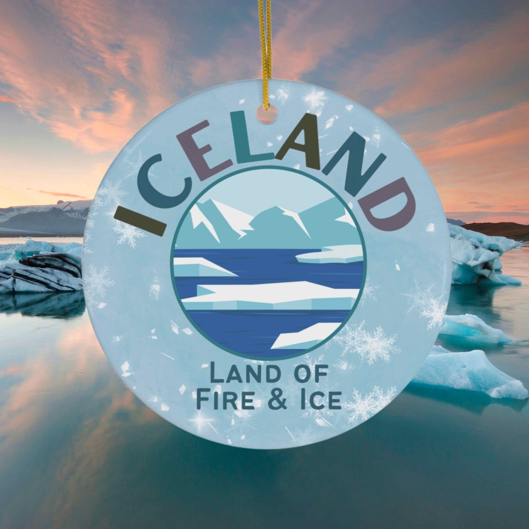 Iceland Holiday Ornament Iceberg Glacier Lagoon Cute Christmas Tree ...