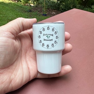 Mini Shot Tumblers, Shot Glasses, 5 Oclock Somewhere Clock, 3 Oz ...