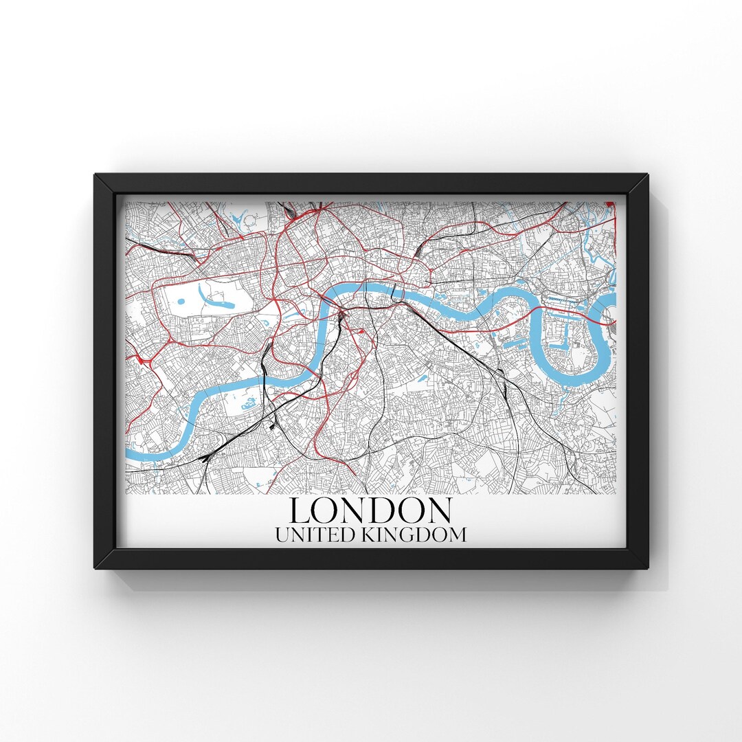 London Map Poster - Etsy