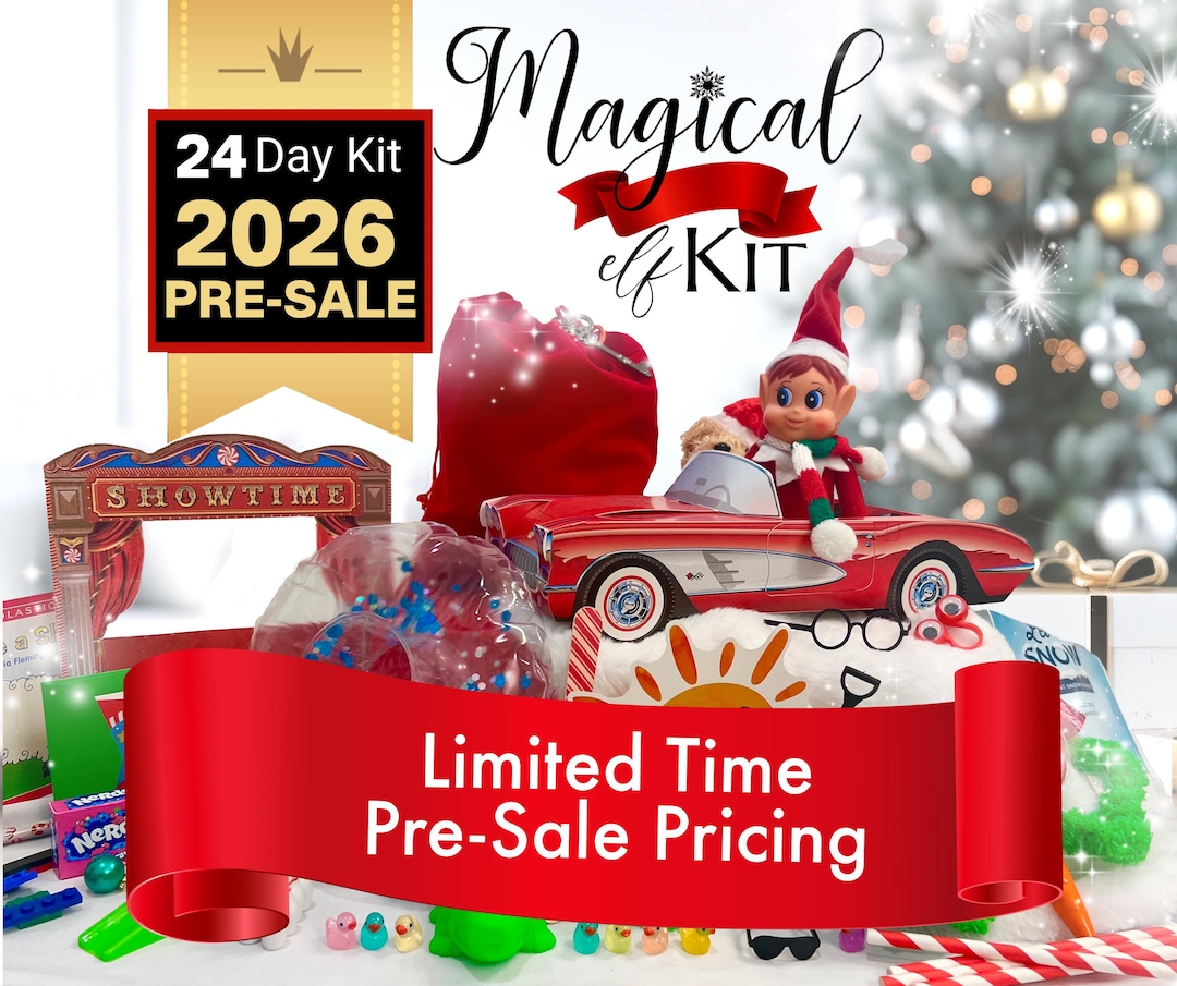 24 Day Elf Kit, Christmas Elf Activities Kit, Elf Props, Magical Scenes ...