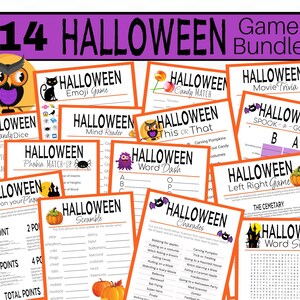 Halloween Game Bundle, Halloween Printable Games, Halloween Family ...