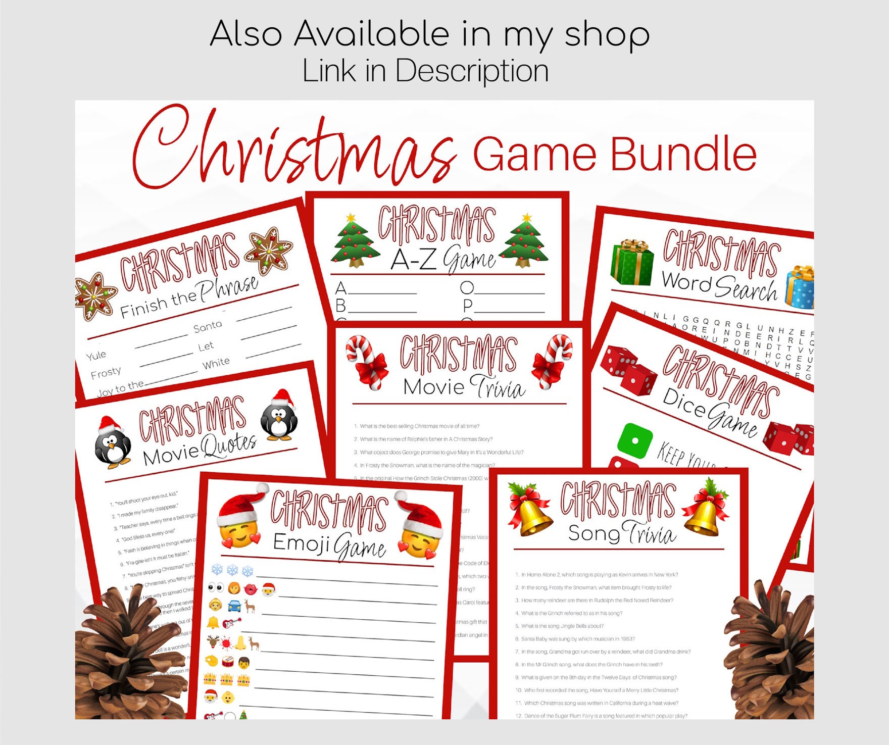 Christmas Charades, Christmas Printable Game, Christmas Party Classroom ...