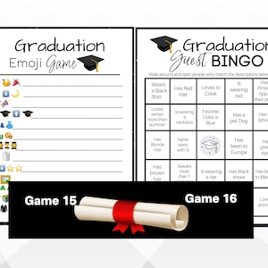Printable Graduation Party Games With Answer Sheets, 2024 Graduation ...